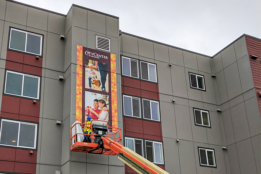 Building Exterior Vinyl Graphics - Graphics Northwest